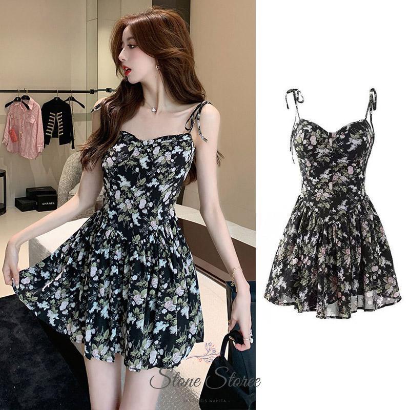 Jual Mini Dress WANITA Daisy Camisoles Seksi Korean Bunga Dress ...