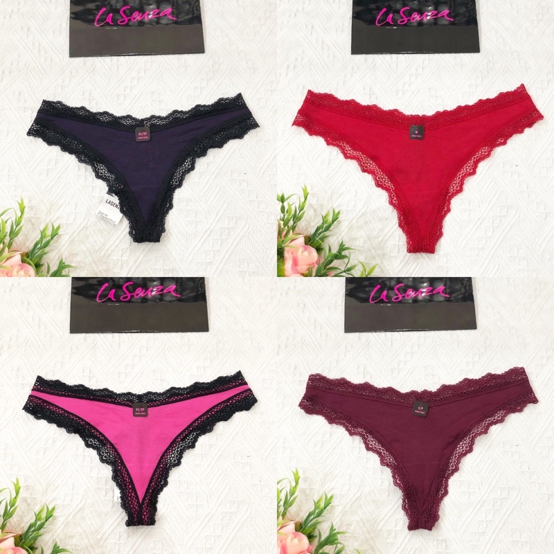 Jual La Senza Original Gstring Thong Cotton Size XS S M L | Shopee ...