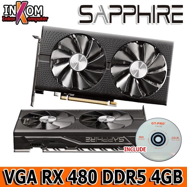 Jual VGA AMD RADEON RX 480 SHAPPIRE 4GB 256 BIT DDR5 / VGA CARD RX 480 ...