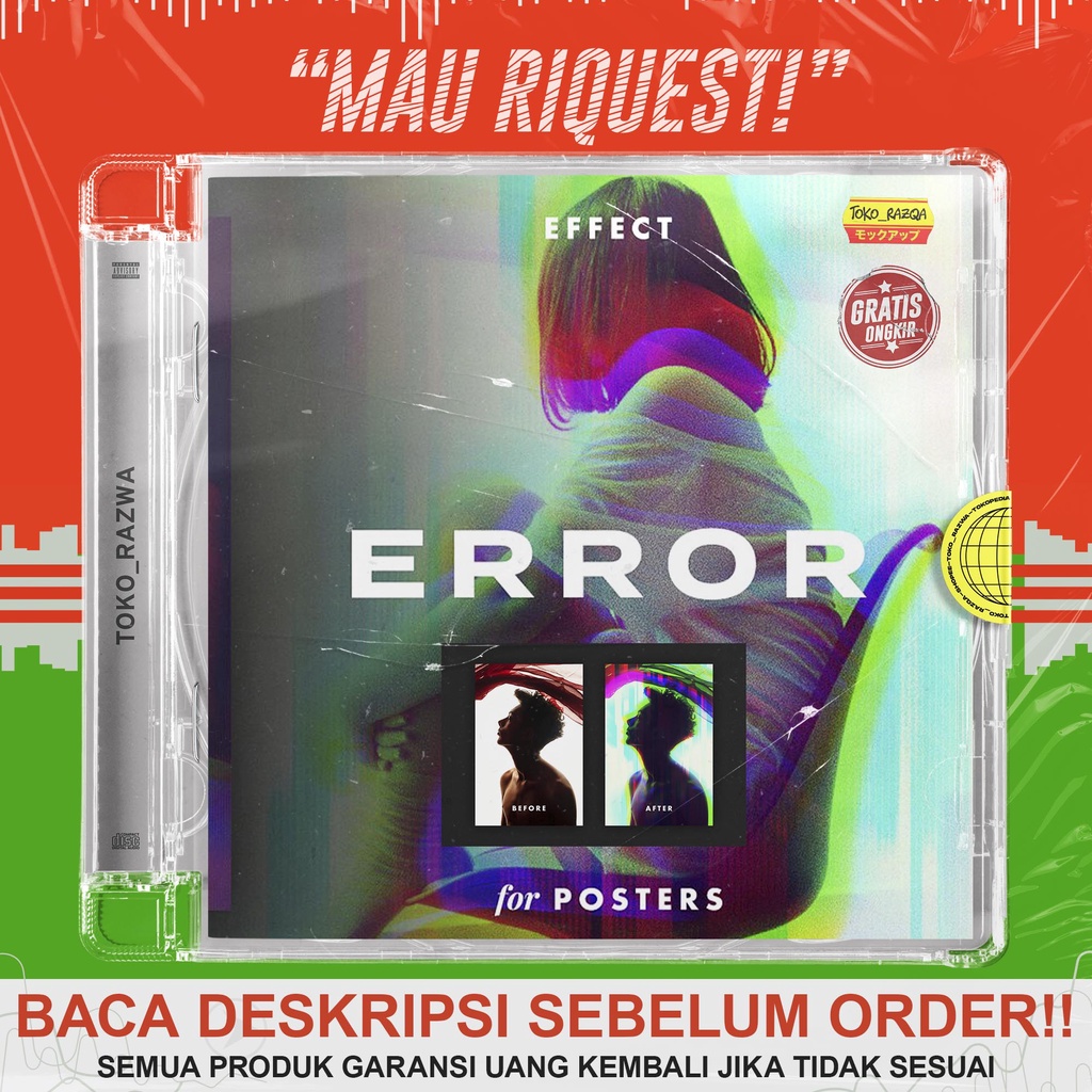 Jual Error Photo Effect Posters For Photoshop PSD Ps Action | Shopee ...