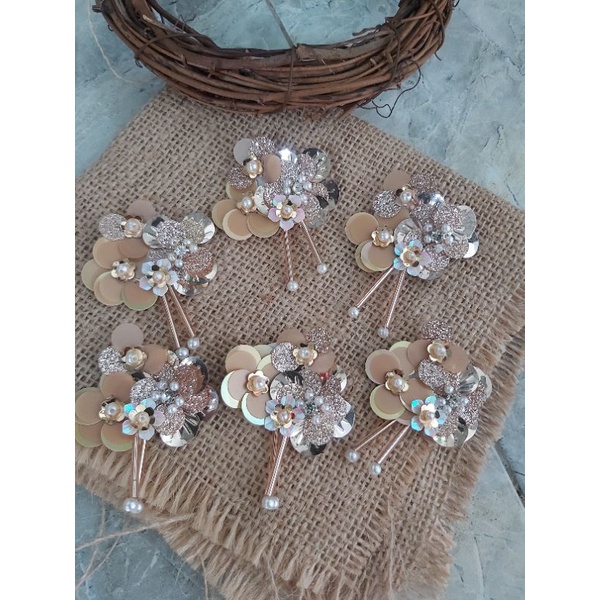 Jual aplikasi payet bunga rangkai (PER PCS) | Shopee Indonesia