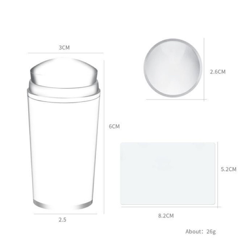 Jual Jelly Stamp BESAR Nail Art /Stempel kuku atau Stampel Kuku ...