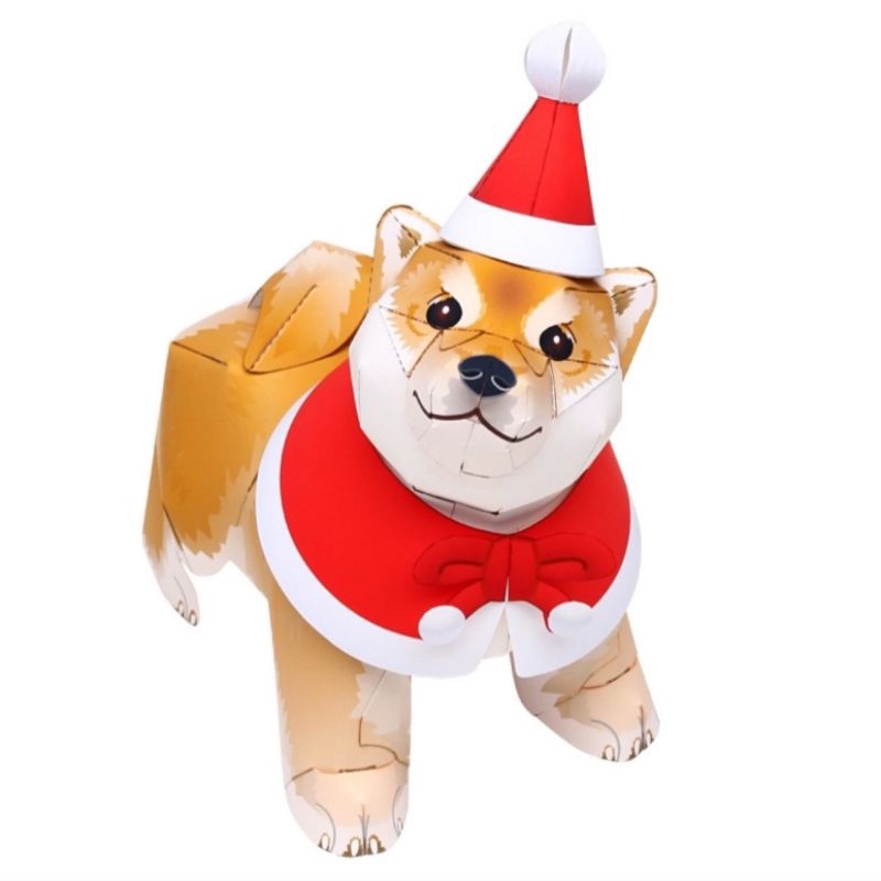 Jual DIY Papercraft Shiba Inu Natal | Shopee Indonesia