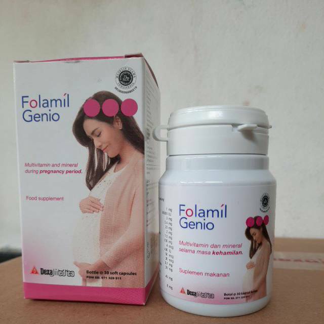 Jual Folamil genio 30 kapsul/Suplemen vitamin ibu hamil dan menyusui ...