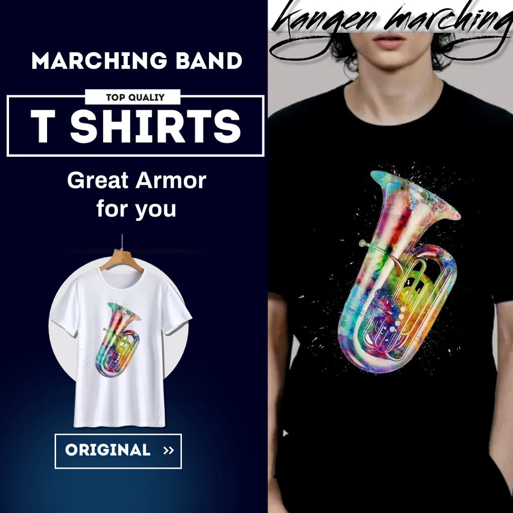 Jual Pakaian Kaos T Shirt Latihan Tuba Brass Horn Line Player Pria ...
