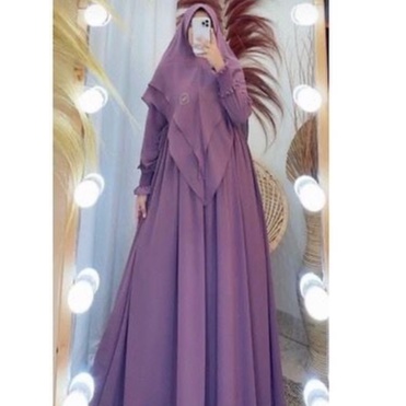Jual HASANAH SYARI PLUS KHIMAR / Gamis Syari / Baju Gamis Set Jilbab / Syari Bahan Ceruty ...