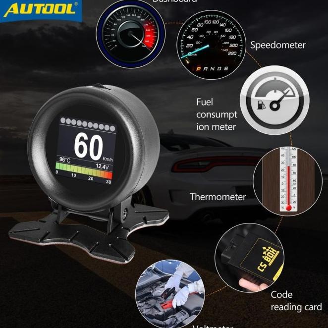 Jual Autool X60 Obd2 Head-Up Display Hud, Speedometer, Tekanan ...