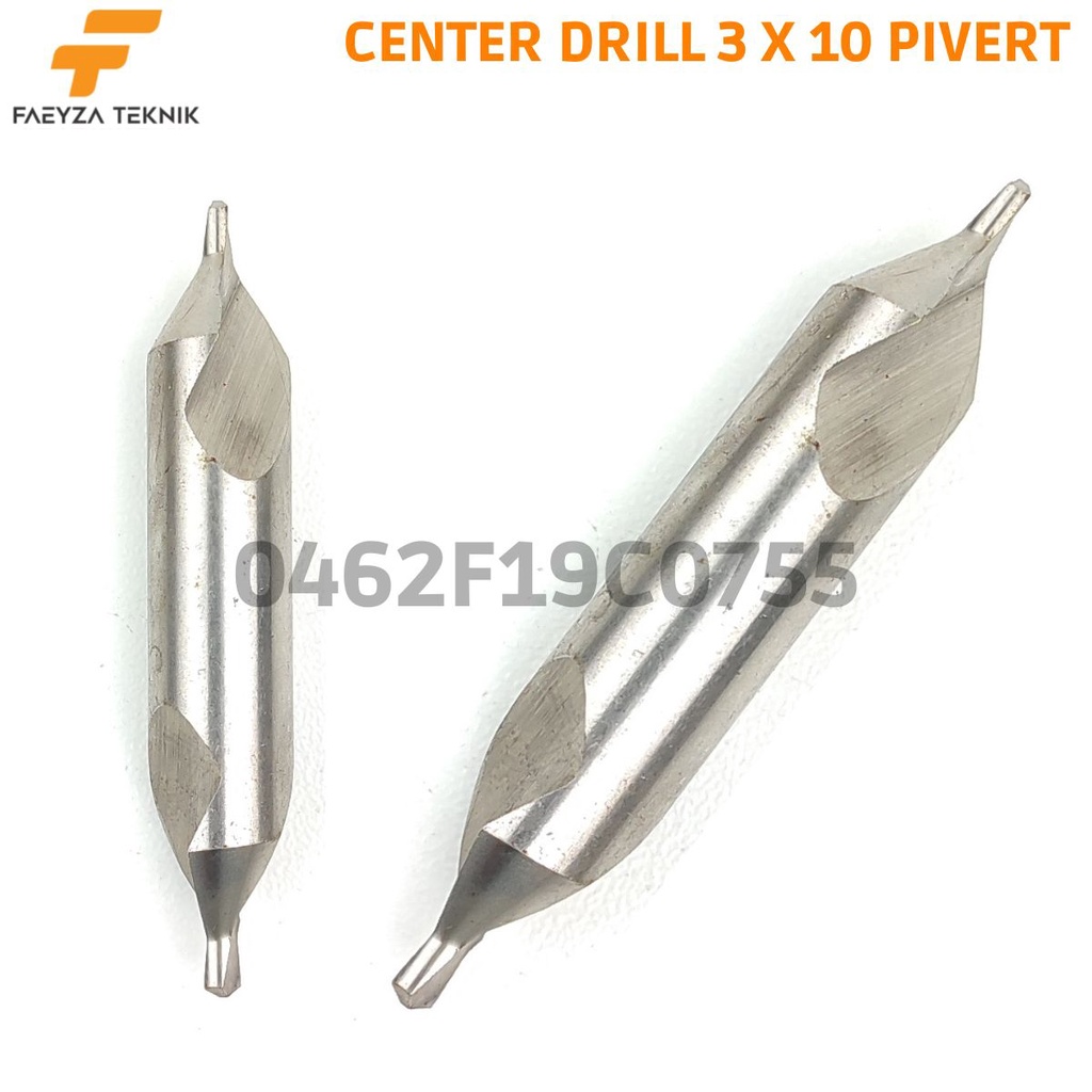 Jual Center Drill 3mm Shank 10mm Bor Center Hss Pivert Bukan Carbide ...