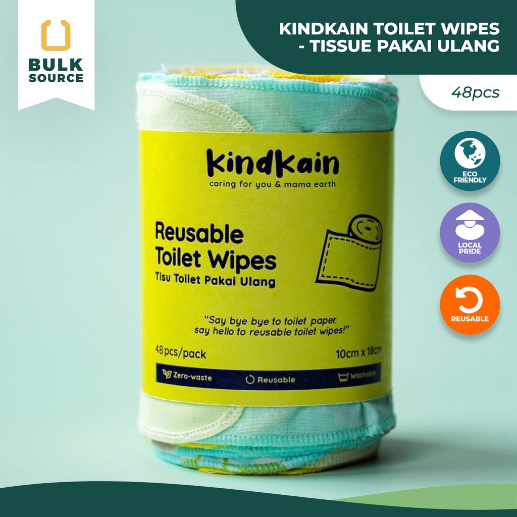 Jual KindKain - Reusable Toilet Wipes 48pcs / Tisu Toilet Pakai Ulang ...
