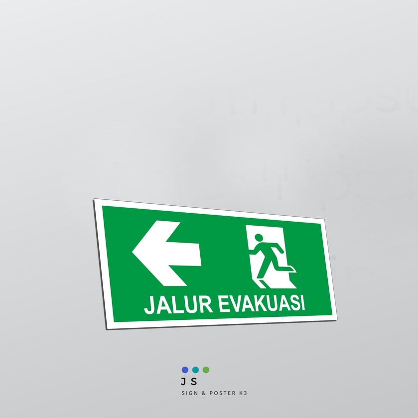 Jual STICKER SAFETYSIGN K3 - ARAH EVAKUASI 20cm | Shopee Indonesia