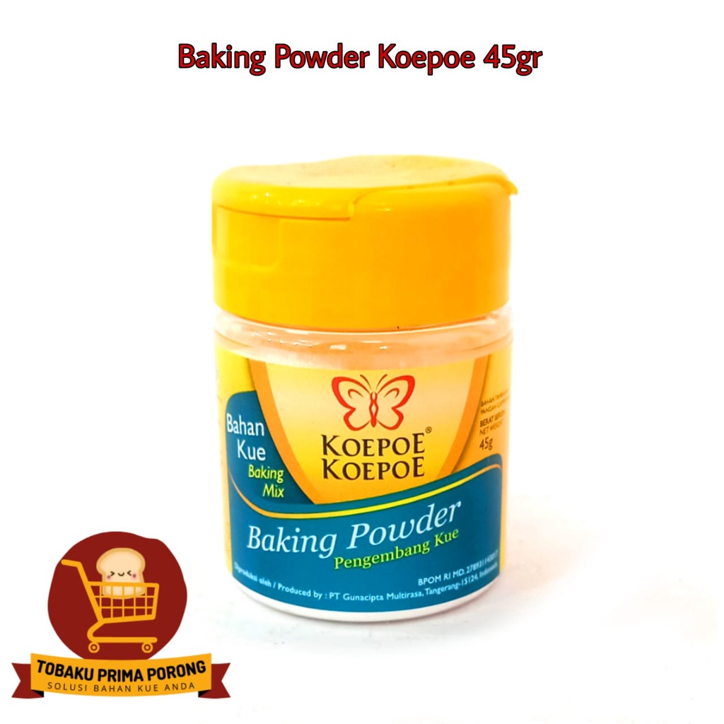 Jual BAKING POWDER KOEPOE 45gr / pengembang / kue bolu | Shopee Indonesia
