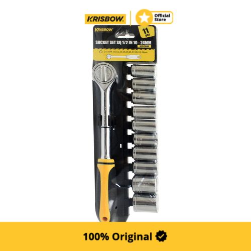 Jual Krisbow Socket Set Kunci Sok Sq 1/2" 10-24 mm 11Pcs Lrsos11 ...