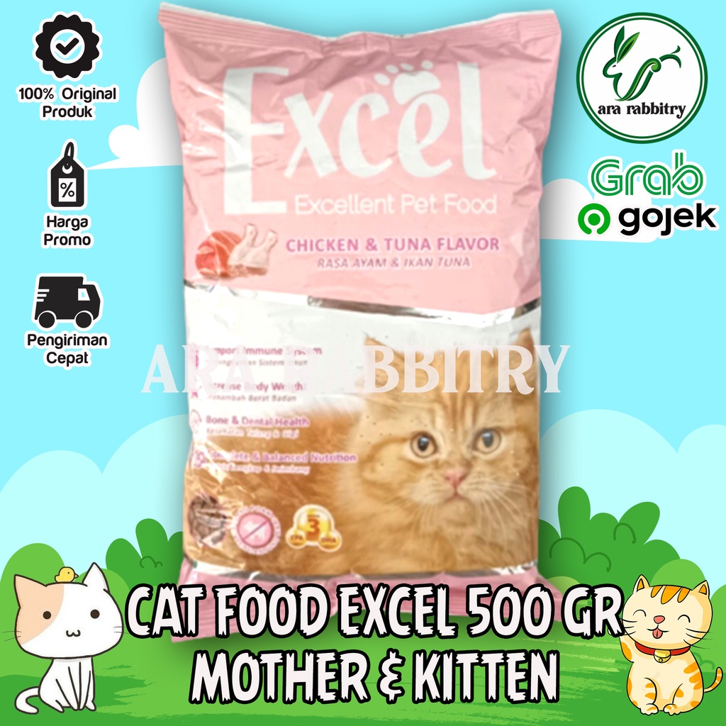 Jual EXCEL MOTHER AND KITTEN MAKANAN KUCING FRESHPACK EXCEL 500 GRAM ...