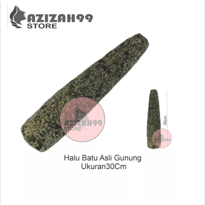 Jual ALU BATU ASLI GUNUNG BENTUK 30 CM POLOS DI PAHAT MANUAL HANDMADE ...