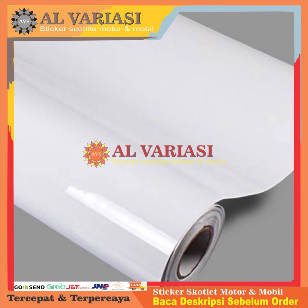 Jual Stiker motor warna putih glossy/ skotlite skotlet mengkilap ...