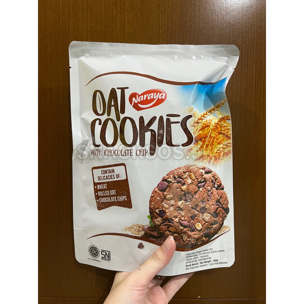Jual [150GR] NARAYA OAT COOKIES CHOCOLATE CHIP 150GR COOKIE | Shopee ...
