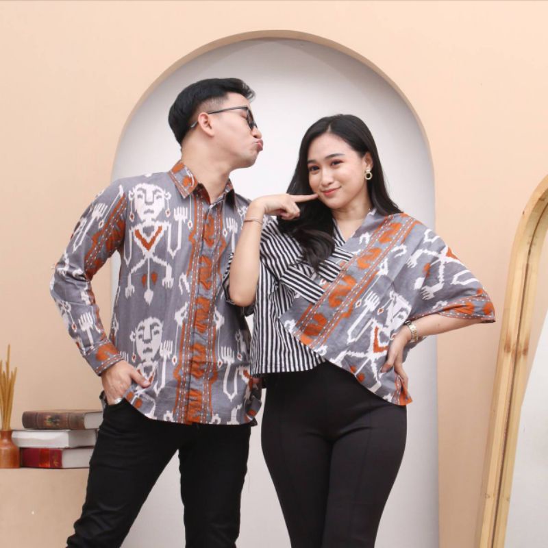 Jual COUPLE TORAJA CROP TOP ATASAN WANITA LUCU DAN KEMEJA BATIK TORAJA ...