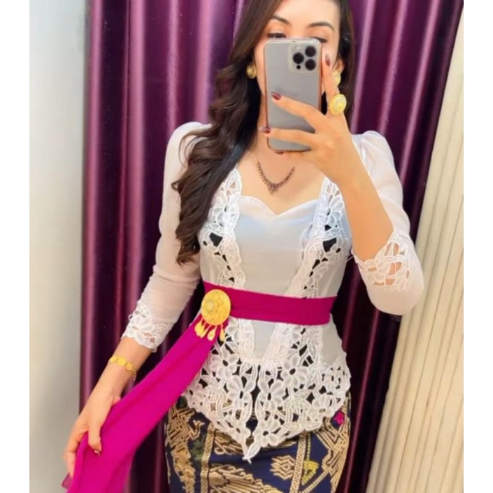 Jual SERI PUTIH 2 kebaya bordir bali murah terlaris terbaru kebaya ...