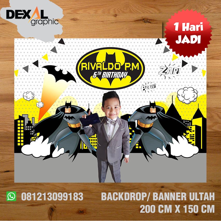 Jual BATMAN BANNER/ BACKDROP/ SPANDUK ULANG TAHUN UL-TAH | Shopee Indonesia