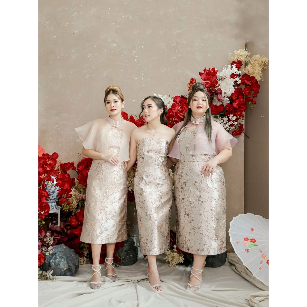 Jual HUA DRESS - SCARLETTERTW/DRESS IMLEK/MIDI DRESS/BRIDESMAID DRESS ...