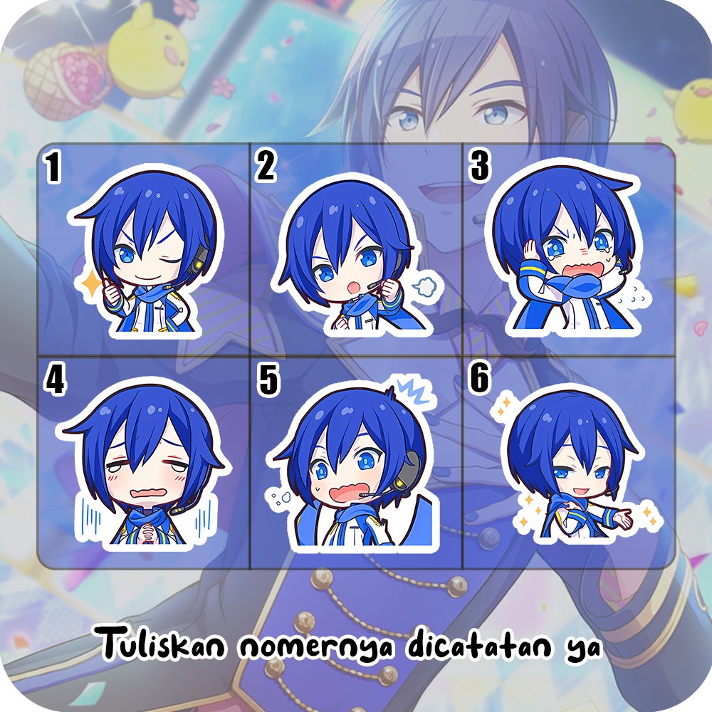 Jual Stiker Glossy Kaito Project Sekai, Stiker Anime Game | Shopee ...