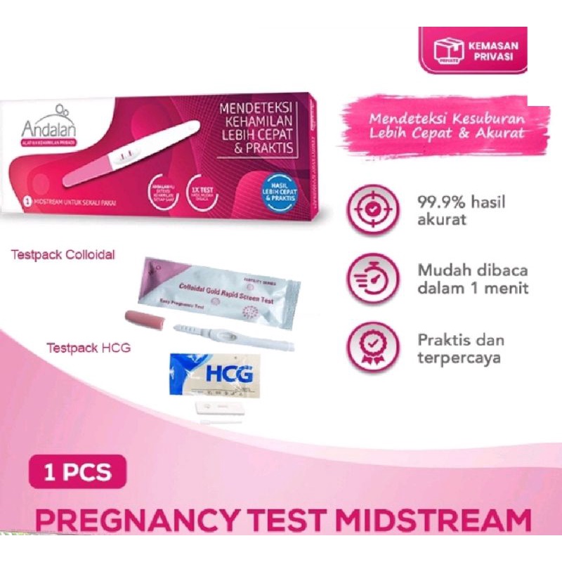 Jual Test pack kehamilan Andalan Pregnancy Test Midstream alat uji ...