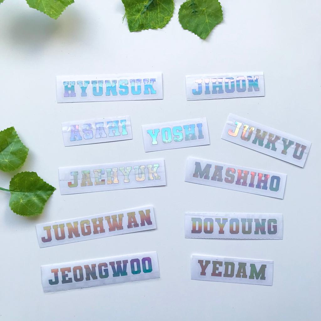 Jual TREASURE member name holo sticker/ stiker treasure hologram ...