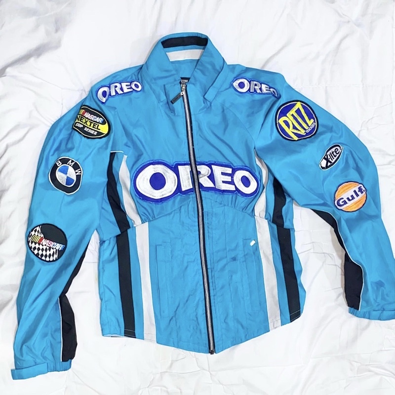 Jual Reworked Oreo Baby Blue Corset Jacket | Shopee Indonesia