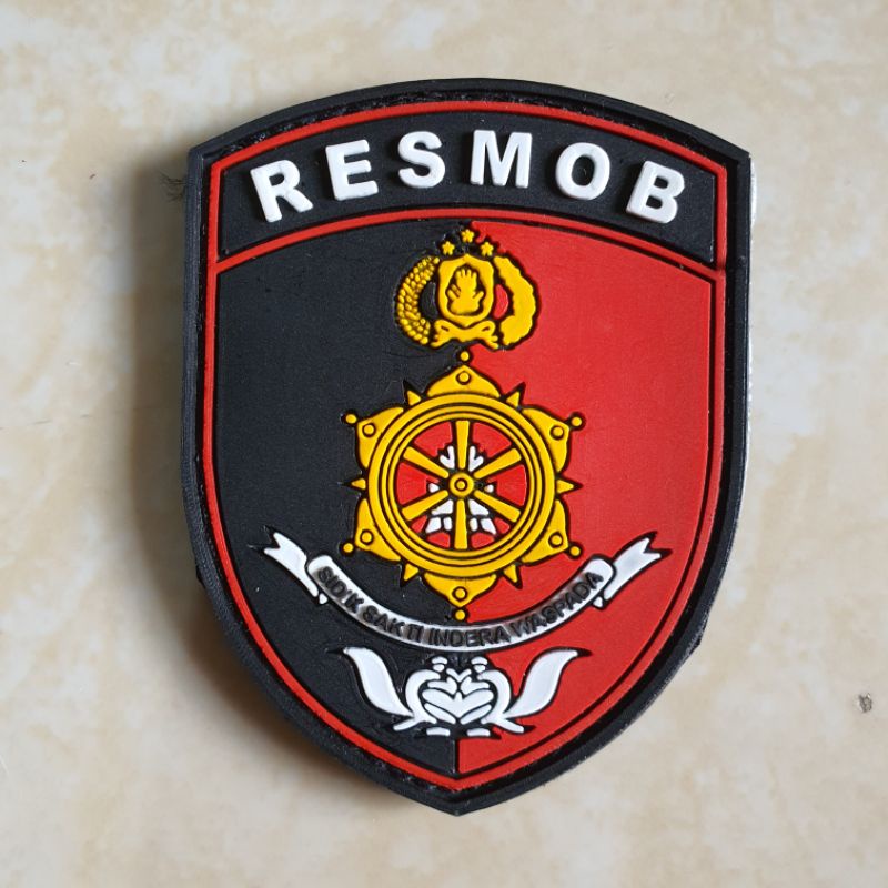 Jual patch rubber logo resmob | brimob | polri | polisi | police ...