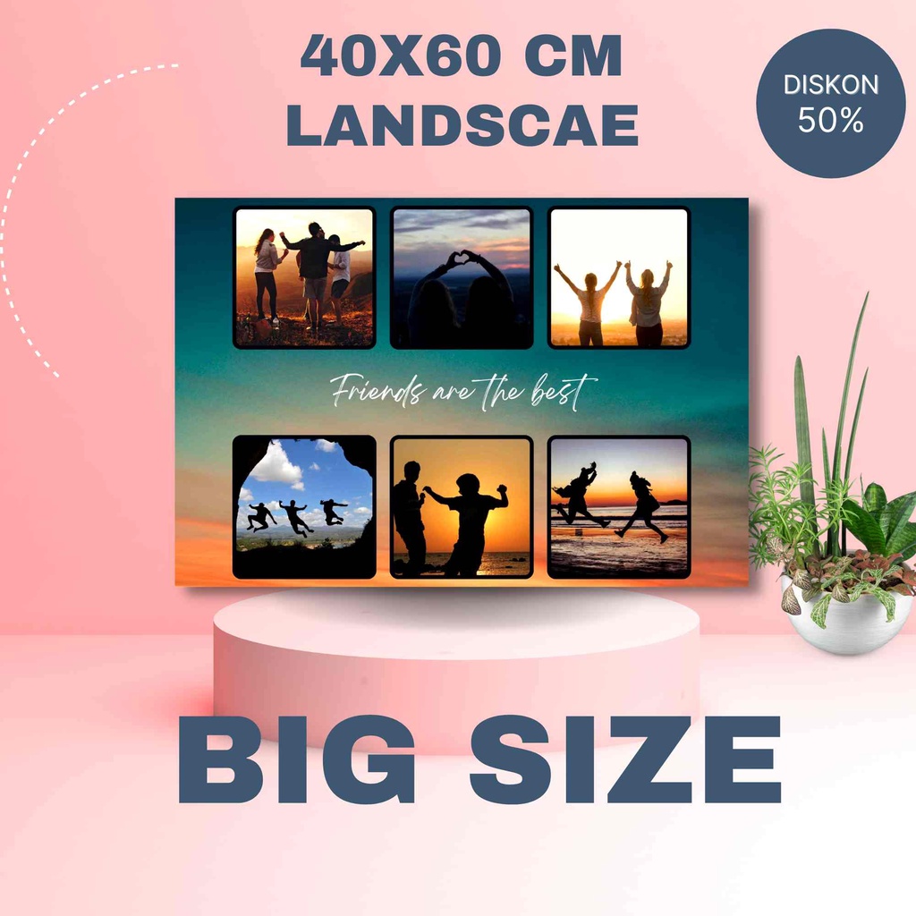 Jual bingkai FOTO 40x60 dan nama cm TEBAL 6mm pakai Hiasan dinding kado ...