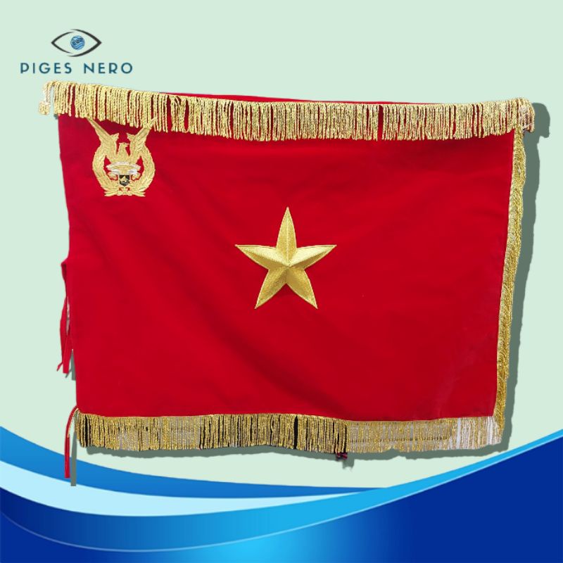 Jual Bendera Pataka Rapati Bintang 1 Logo TNI AU Bordir - Merah ...