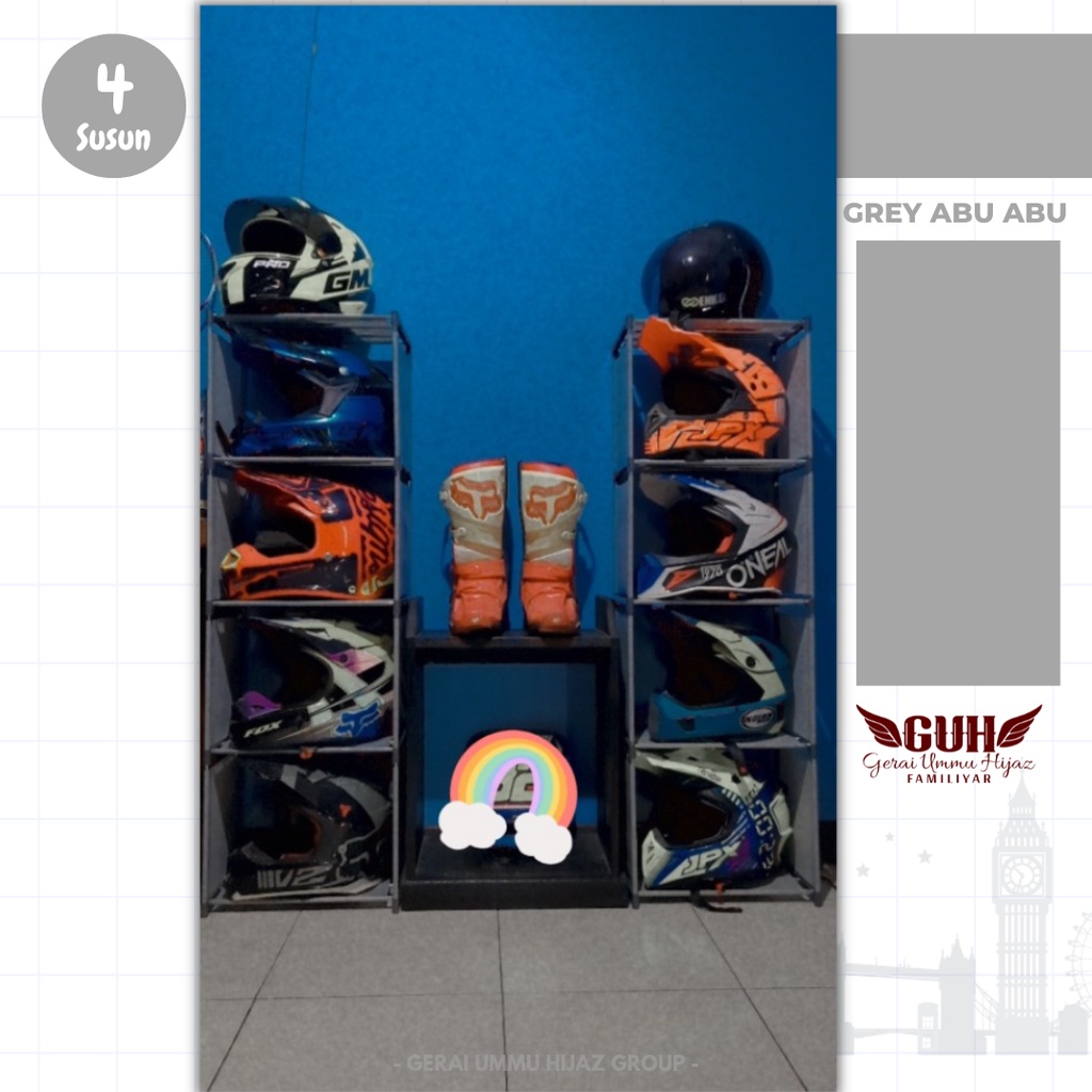 Jual REKOMENDASI Rak Helm Lemari Helm Tempat Helem Rak" Helm Lemari ...