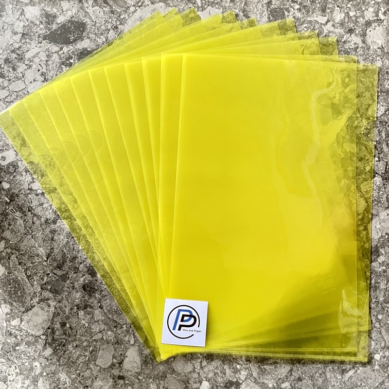 Jual Map L Plastik Folder One Transparan Kuning 1 Pack | Shopee Indonesia