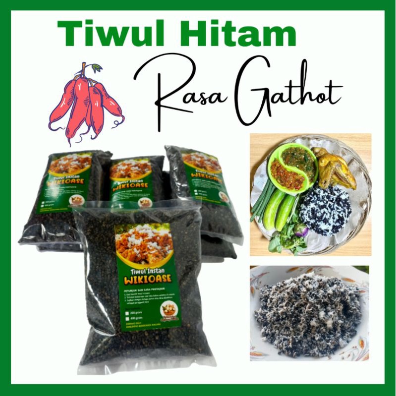 Jual Tiwul Hitam Instan Karak Thiwul Hitam Oyek Kering Instant Wikioase ...