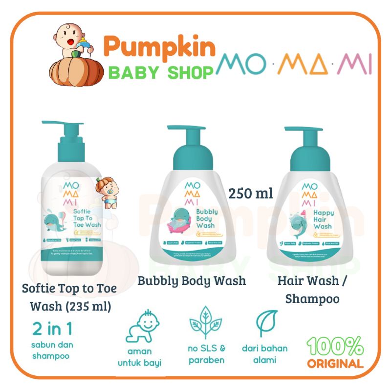 Jual MOMAMI Bubbly Body Wash / Hair Wash / Softie head to toe wash ...