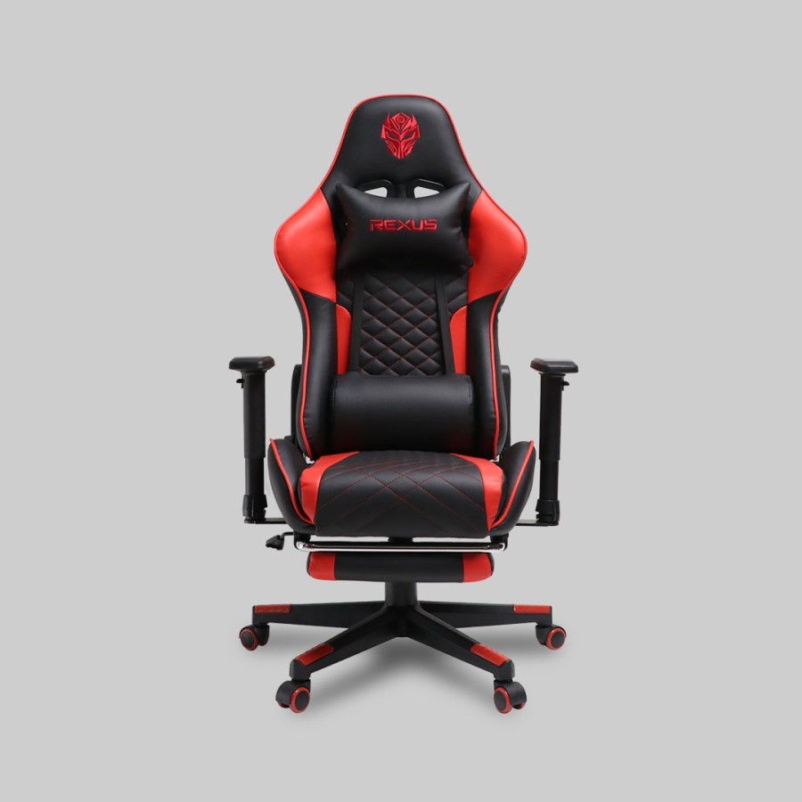 Jual Rexus RGC 100 MAX with Footrest Kursi Gaming - Gaming Chair- Merah ...