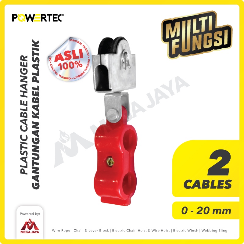 Jual POWERTEC Cable Hanger PVC 0-20mm Gantungan Kabel Carrier Roller ...