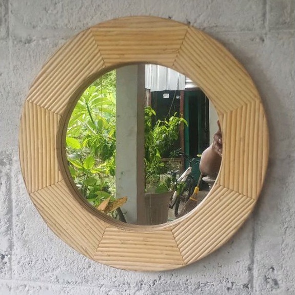 Jual Cermin rotan cermin aesthetic cermin dinding | Shopee Indonesia