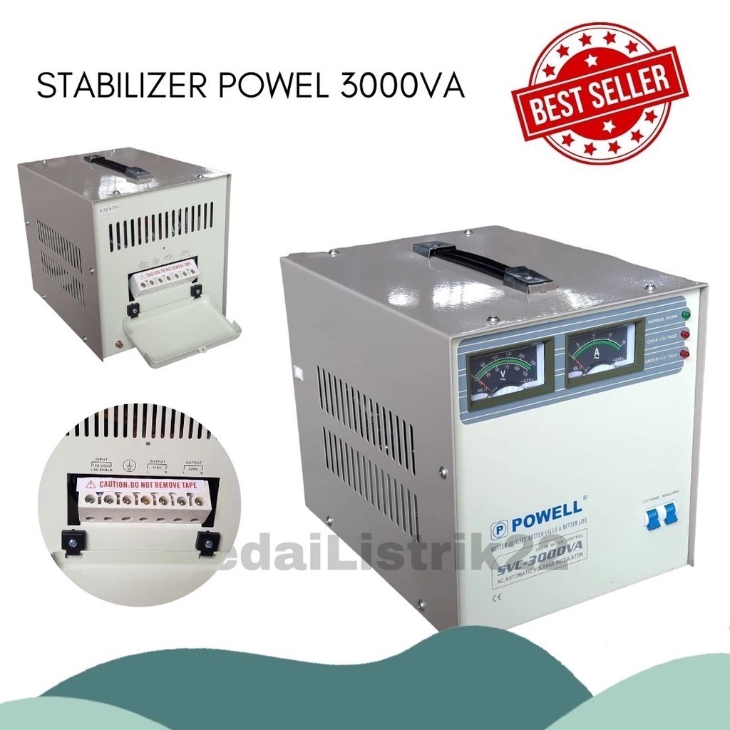 Jual Stabilizer listrik POWELL 1 phase 3000Va/ 3kVa | Shopee Indonesia