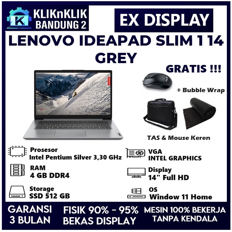 Jual LAPTOP LENOVO IDEAPAD SLIM 1 14 INTEL PENTIUM SILVER N6000 LIKE ...