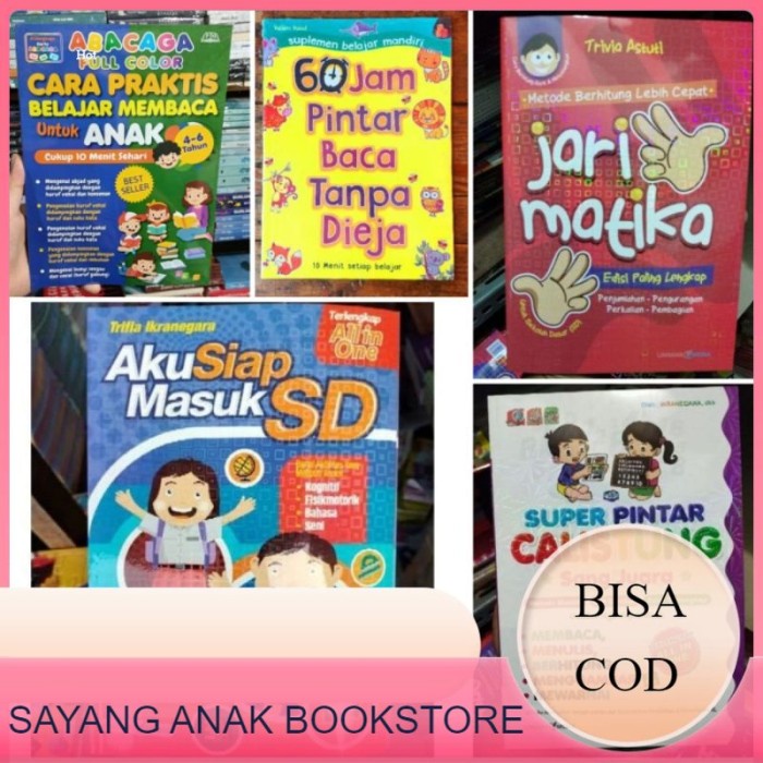 Jual Buku Paket 5 Buku Abacaga - 60 Jam Pintar Baca Tanpa Dieja - Jari ...