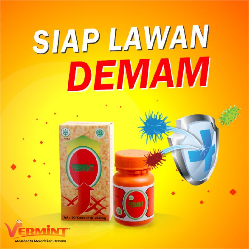 Jual Vermint obat demam isi 30 kapsul Obat Typus Meriang | Shopee Indonesia