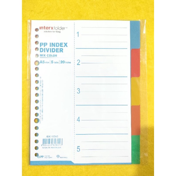 Jual Pembatas Binder warna warni InterXFolder (1 pack) | Shopee Indonesia