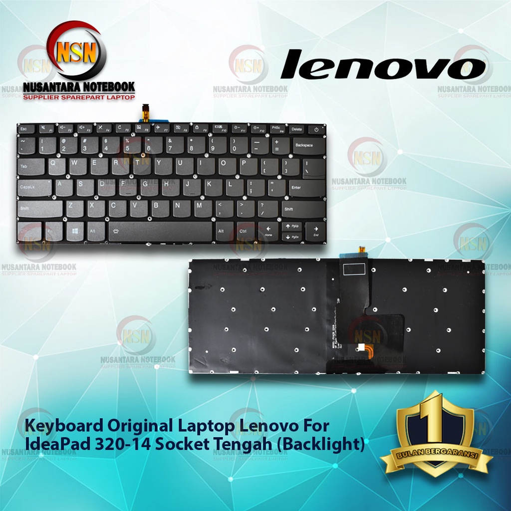 Jual Keyboard Original Laptop Lenovo IdeaPad 320-14 IP320-14 Hitam ...