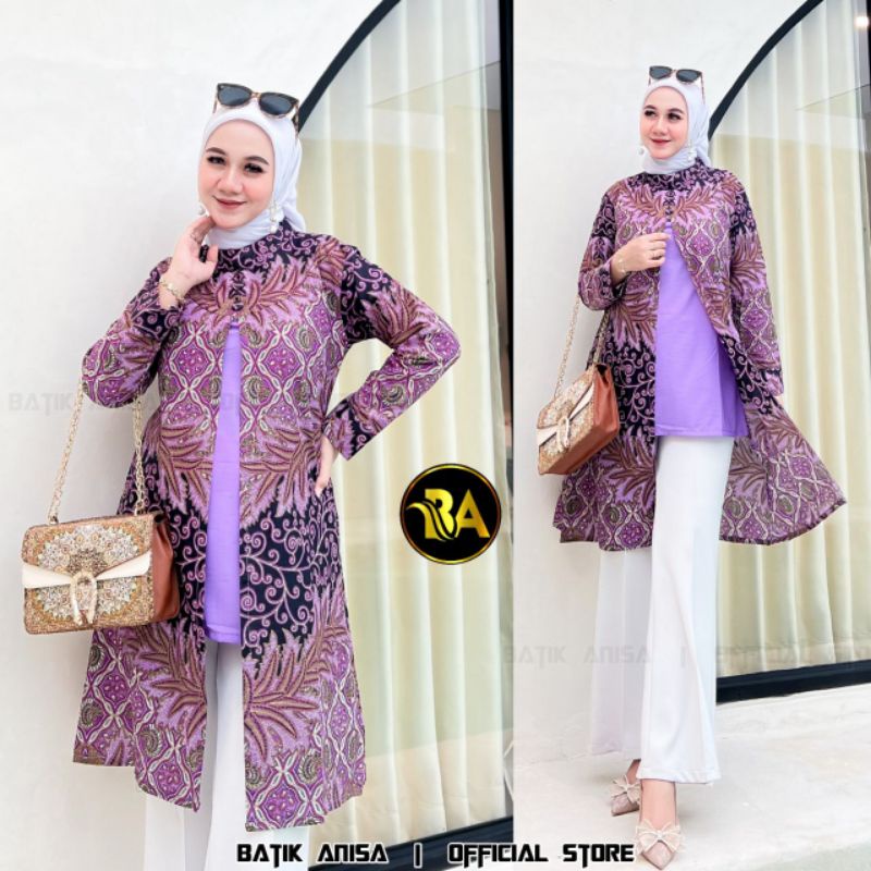Jual TUNIK BATIK MODERN ATASAN WANITA TERBARU VIRAL BATIK WANITA | Shopee Indonesia