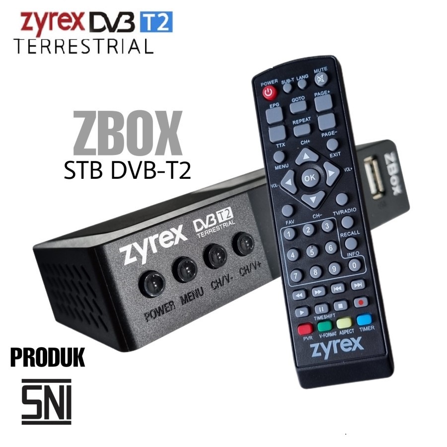 Jual Set Top Box Receiver TV Digital Zyrex Zbox Set top Box Terrestrial ...