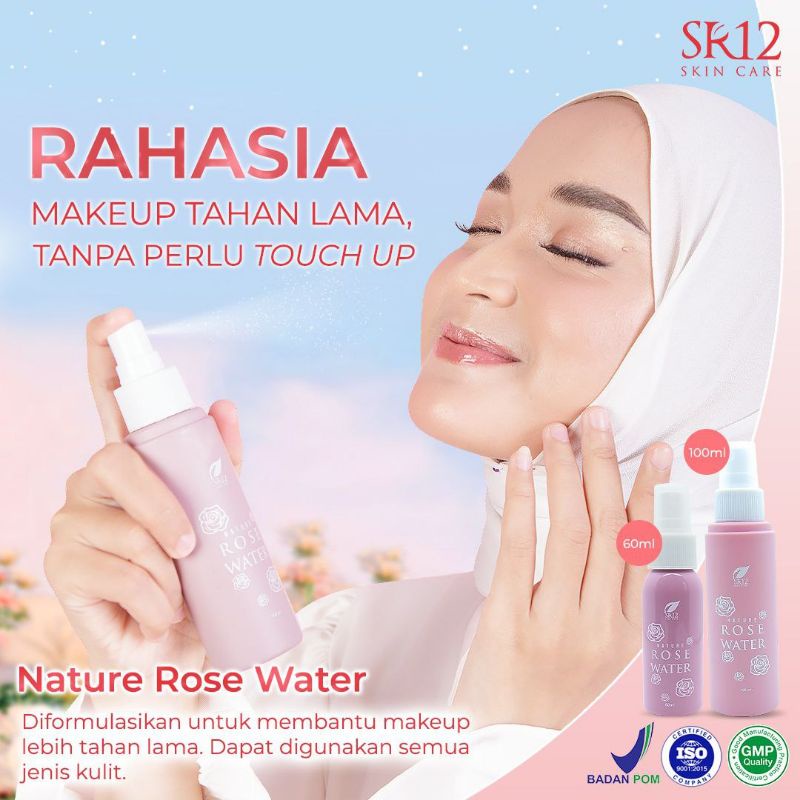 Jual FACE MIST SR12 NATURE ROSE WATER SETTING SPRAY AIR MAWAR UNTUK ...