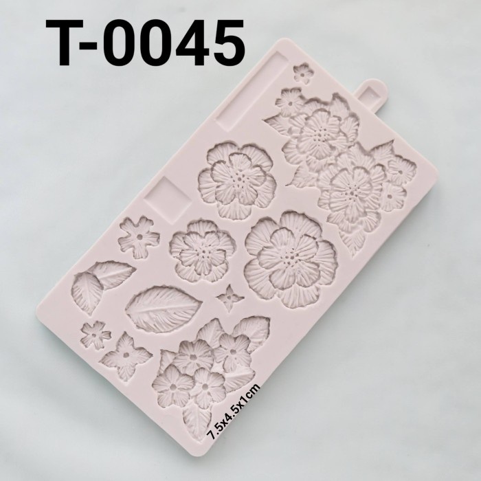 Jual Topper T-0045 Cetakan Silikon Coklat Fondant Pudding Bunga Mawar ...