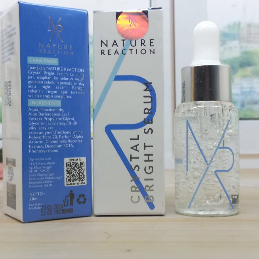 Jual NEW KEMASAN TERBARU NATURE REACTION CRYSTAL BRIGHT SERUM ORIGINAL | Shopee Indonesia