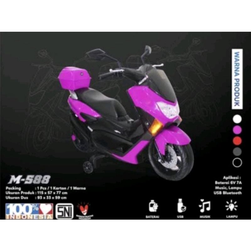 Jual Motor Aki Mainan Anak PMB Raid M588 M 588 M-588 | Shopee Indonesia